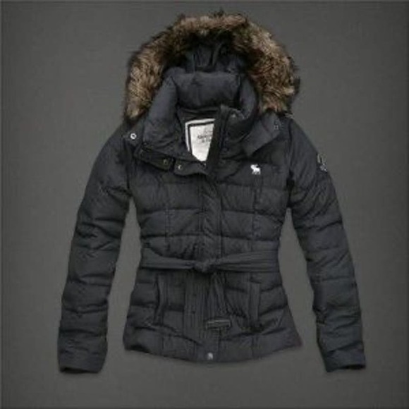 Abercrombie & Fitch | Jackets & Coats | New Y2k Abercrombie Arielle Black Belted Puffer Jacket ...